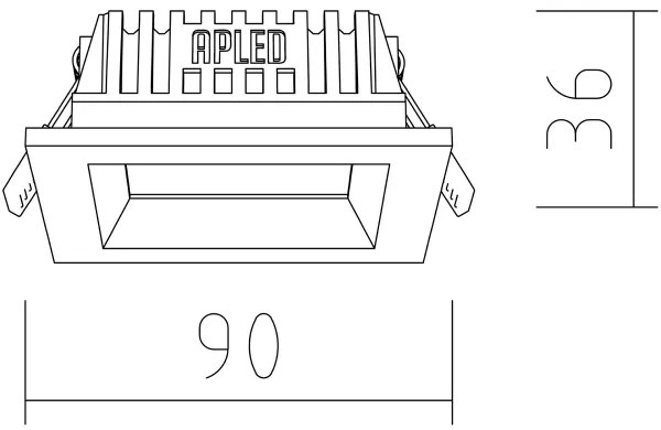 APLED - LED Podhledové SQUARE WOODLINE LED/3W/230V 3000K 9x9 cm borovice masiv