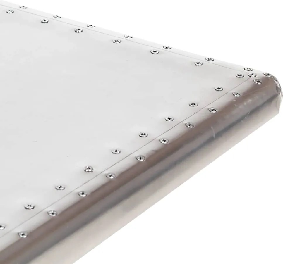 Letecký psací stůl stříbrný 112 x 50 x 76 cm kov 284414