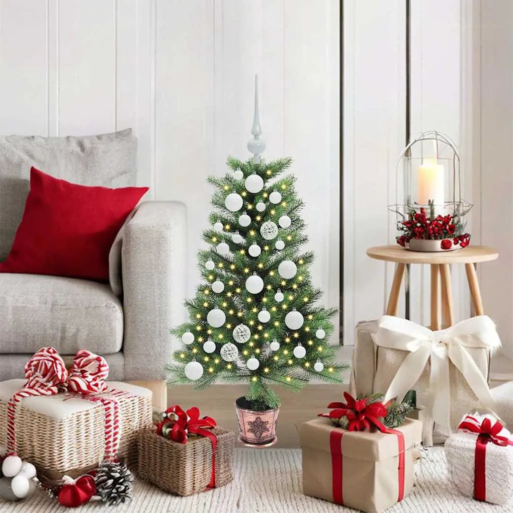 Vánoční stromeček s 150 LED diodami s stojanem Zelená 90 cm PE 3396303