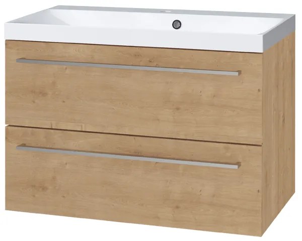 Mereo Mereo, Bino, koupelnová skříňka s umyvadlem z litého mramoru 81 cm, CN621M