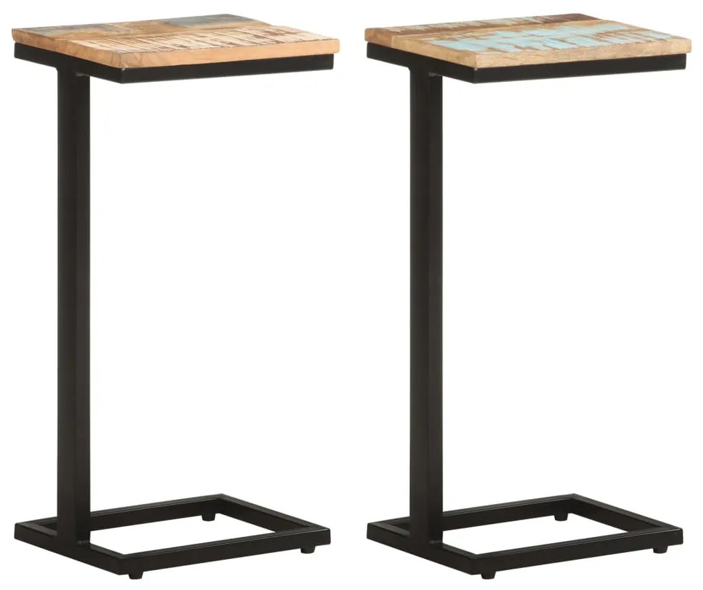 Odkládací stolky 2ks 31,5x24,5x64,5cm masivní recyklované dřevo 321972
