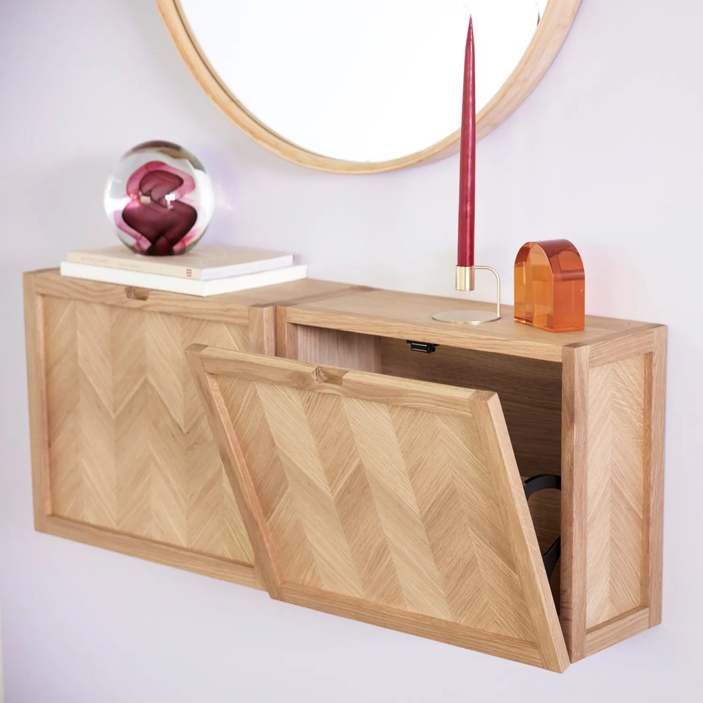 Hübsch Botník HERRINGBONE světlý 880916F