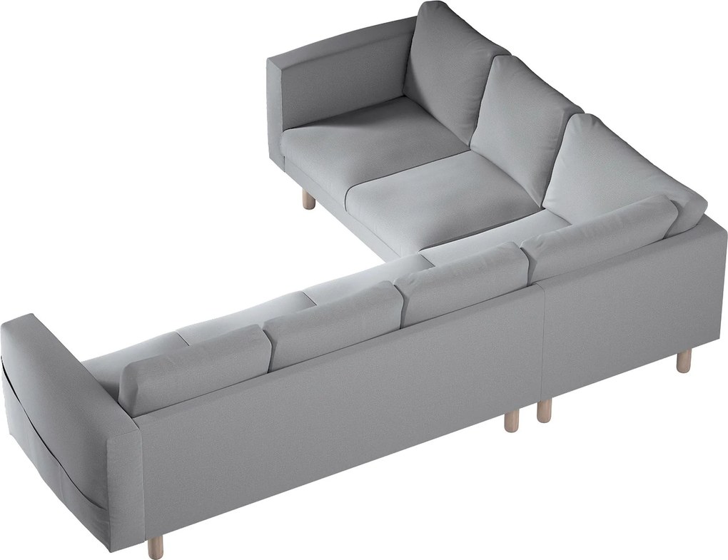 Potah na pohovku IKEA Norsborg rohová 5-místná barva šedá látka sametová