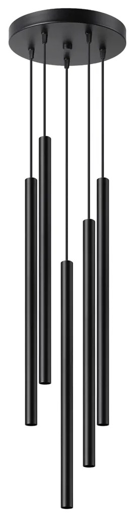 Sollux Lighting Závěsné svítidlo PASTELO 5P Černá