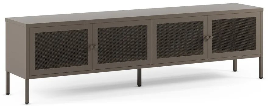 Šedý kovový TV stolek 160x50x35 cm Fayna – Marckeric