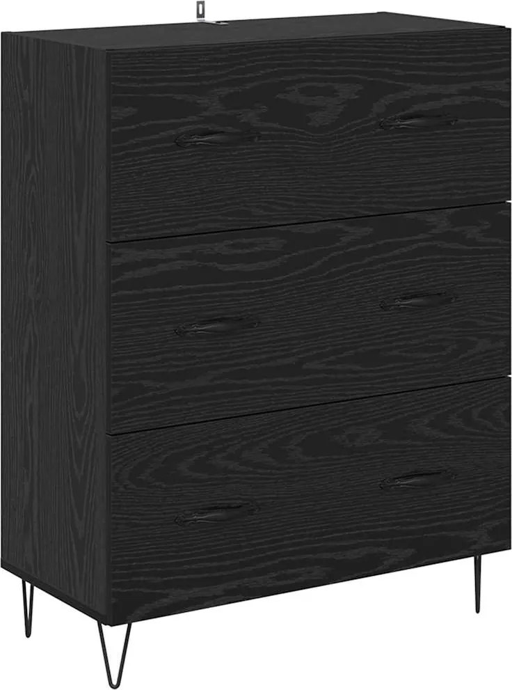 Vysoký bufet Černý dub 69,5 x 34 x 90 cm Kompozitní dřevo 3402713
