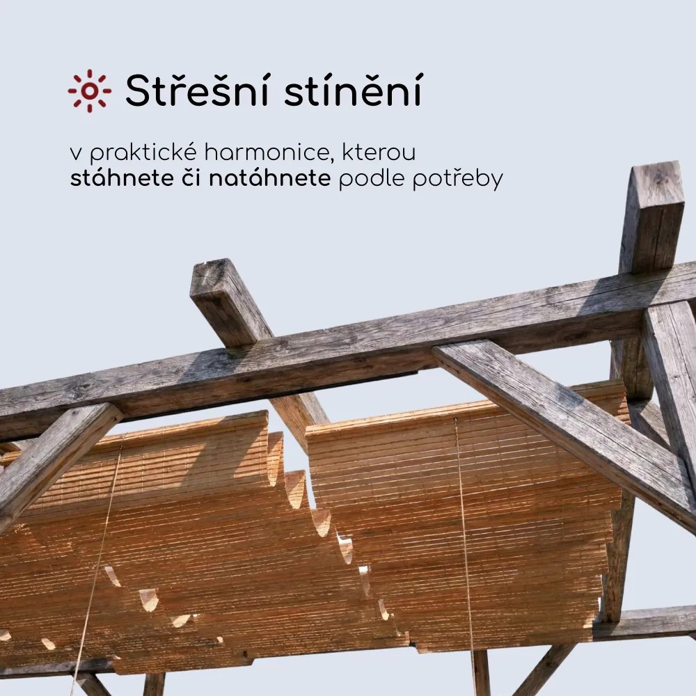 Vingo Bambusový baldachýn na pergolu - přírodní Rozměry (cm): 90x300