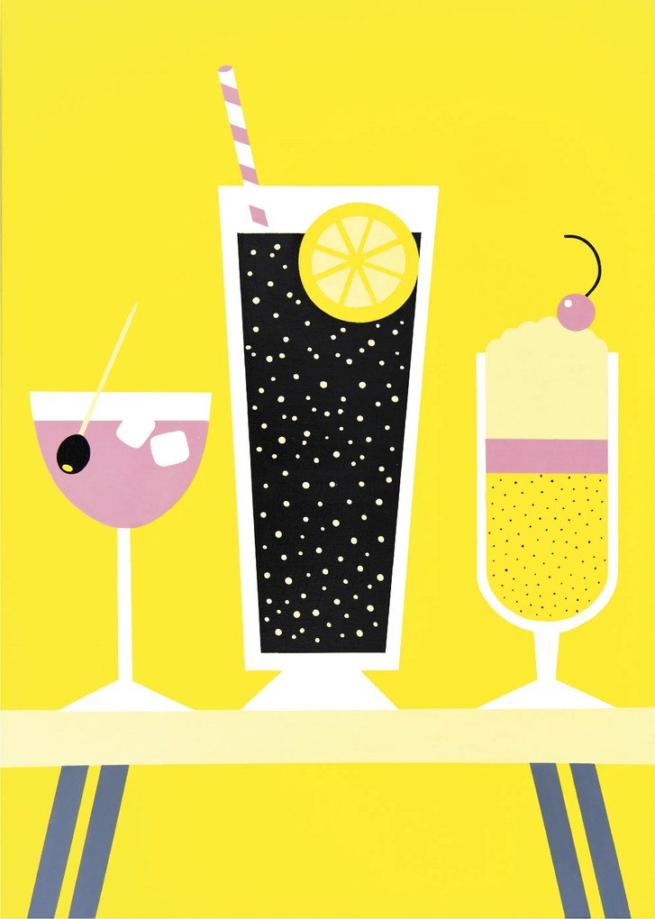 Tereza Marianová | Drinky od maminky Rám: Černý, Velikost: 40 x 30 cm