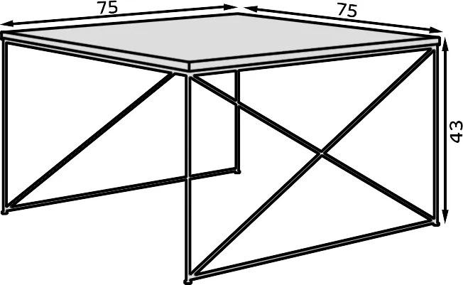 ADRK Furniture Konferenční stolek Nelia
