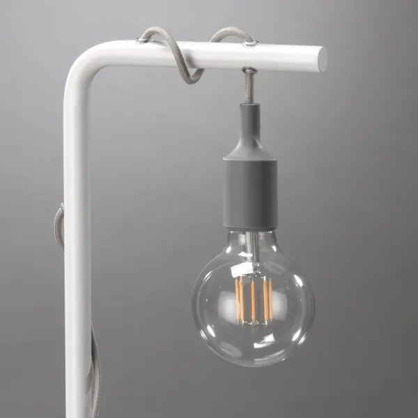 ONLI - Stolní lampa WIRE 1xE27/15W/230V 50 cm šedá/bílá