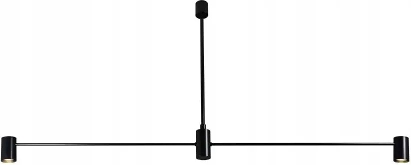 Minimalistická závěsná lampa Shilo Dakata 2 body černá, 2xGU10 4W