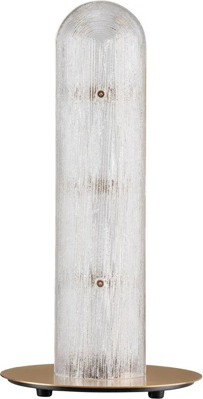 Kovová LED stolní lampa v mosazné barvě se skleněným stínidlem (výška 40 cm) Gloree – Nova Luce