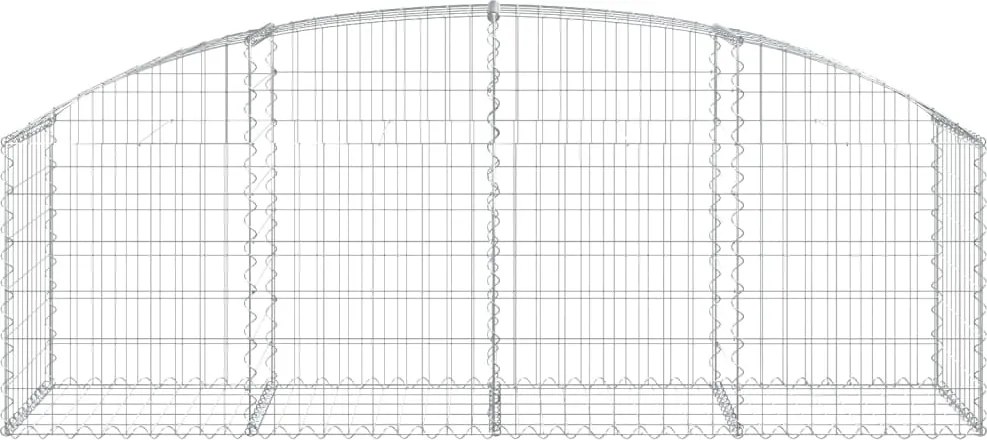 Klenutý gabionový koš 200 x 50 x 60/80 cm pozinkované železo 153473