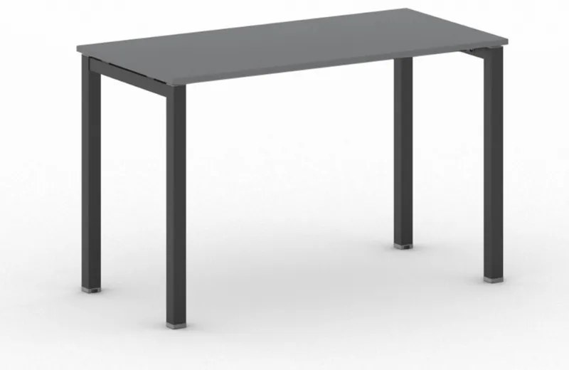 Kancelářský stůl PRIMO SQUARE, 120x60 cm, černá podnož, grafit