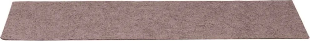 Schodové rohože samolepicí 15 ks 76 x 20 cm světle hnědé obdélníkové 326924