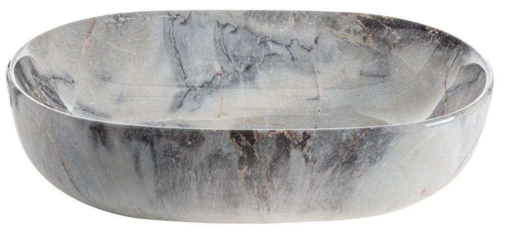 Invena Korfu, umyvadlo na desku 600x420x145 mm, imitace kamene-mramor, INV-CE-34-722-C