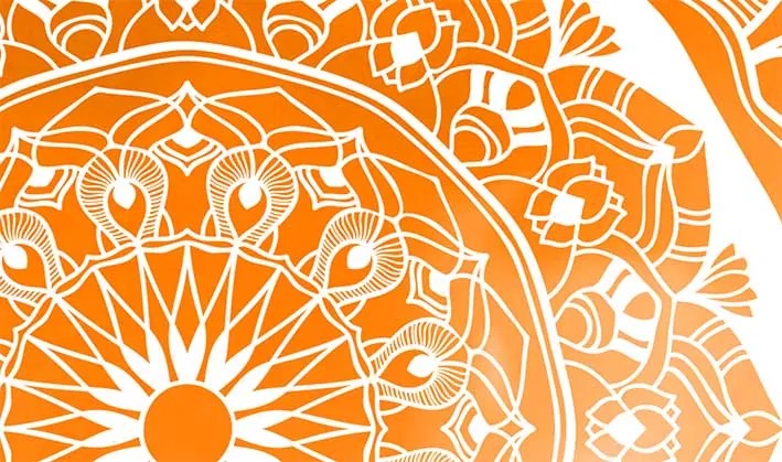 Obraz mandala Orange Velikost (šířka x výška): 150x70 cm