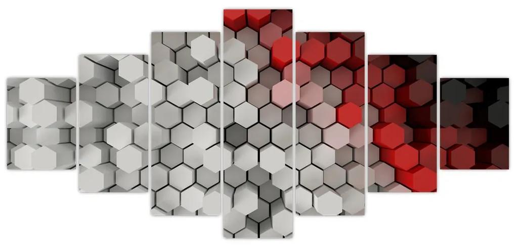 Obraz - 3D hexagony (210x100 cm)