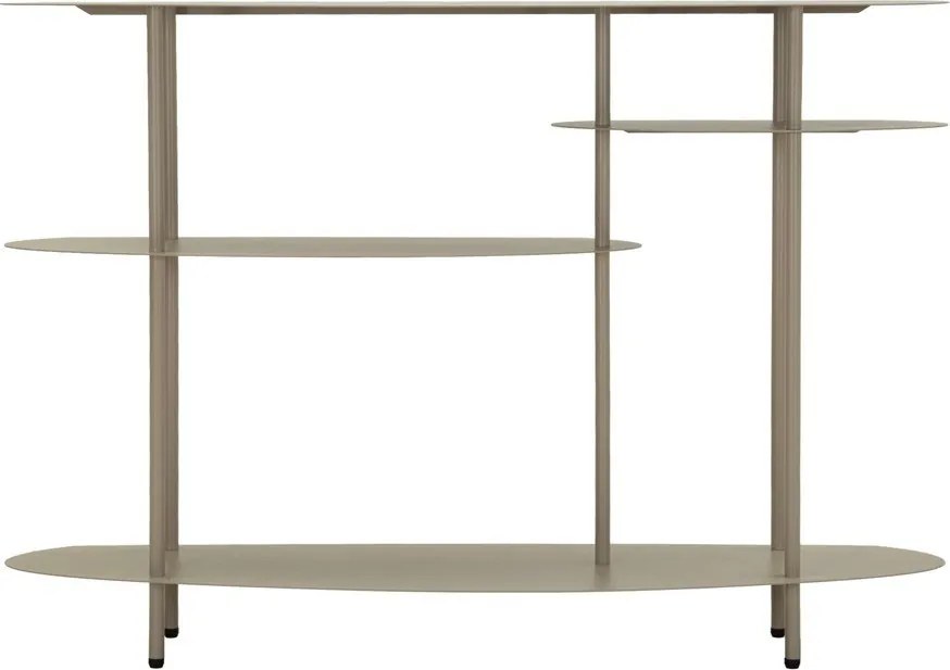 Šedobéžový kovový konzolový stolek 34x118 cm Saturn – Mauro Ferretti