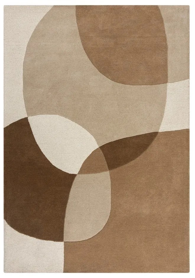 Hnědý/béžový vlněný koberec 120x170 cm Glow – Flair Rugs