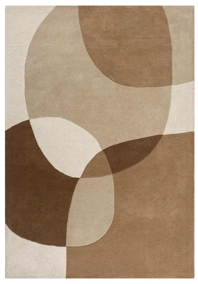 Hnědý/béžový vlněný koberec 160x230 cm Glow – Flair Rugs