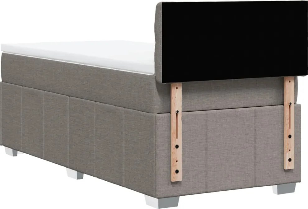 Box spring postel s matrací taupe 100 x 200 cm textil 3286990