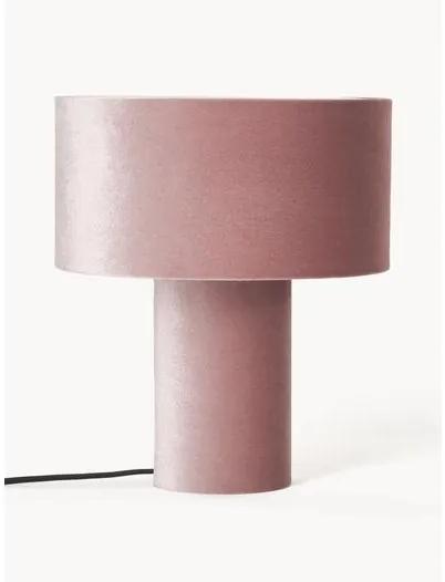 Sametová stolní lampa Ron