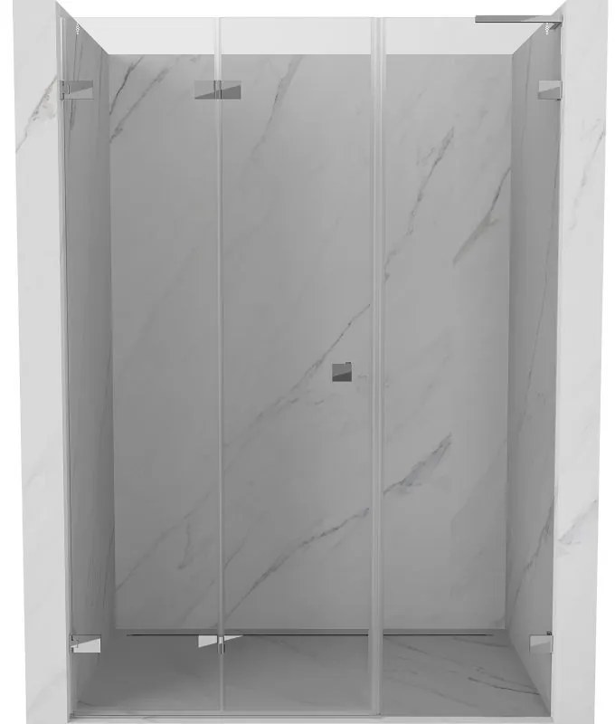 Mexen Lunar-F L skládací sprchové dveře levé 110 cm, transparentní, chrom - 836SL-110-050-01-00-L
