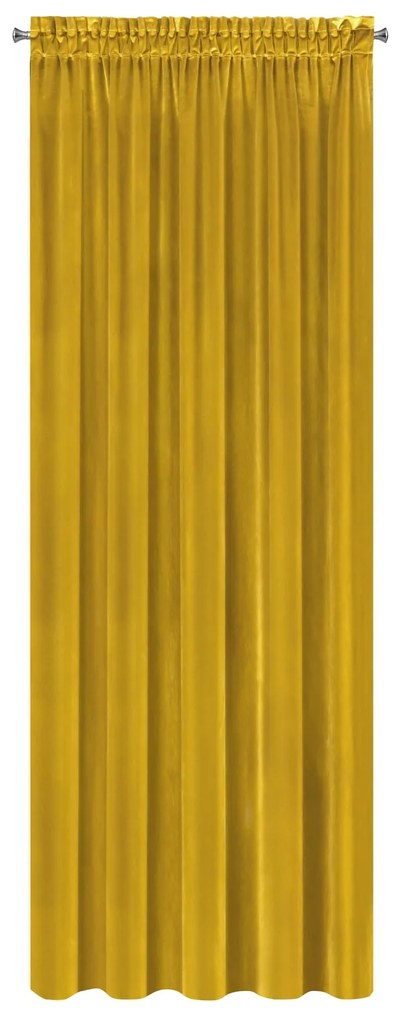 ZATEMŇOVACÍ ZÁVĚS NA PÁSCE SAMANTA 140X270 CM HOŘČICOVÁ