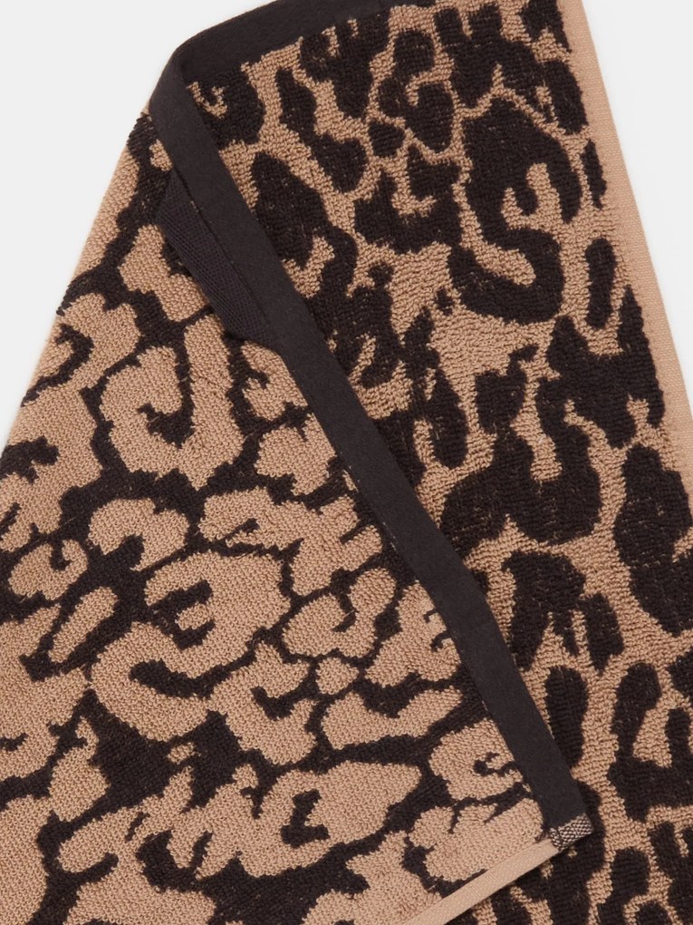 Sinsay - Bavlněný ručník s leopardím vzorem - hnědá
