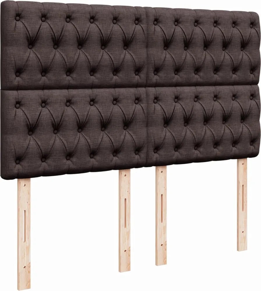 Box spring postel s matrací tmavě hnědá 160x200 cm textil 3292849