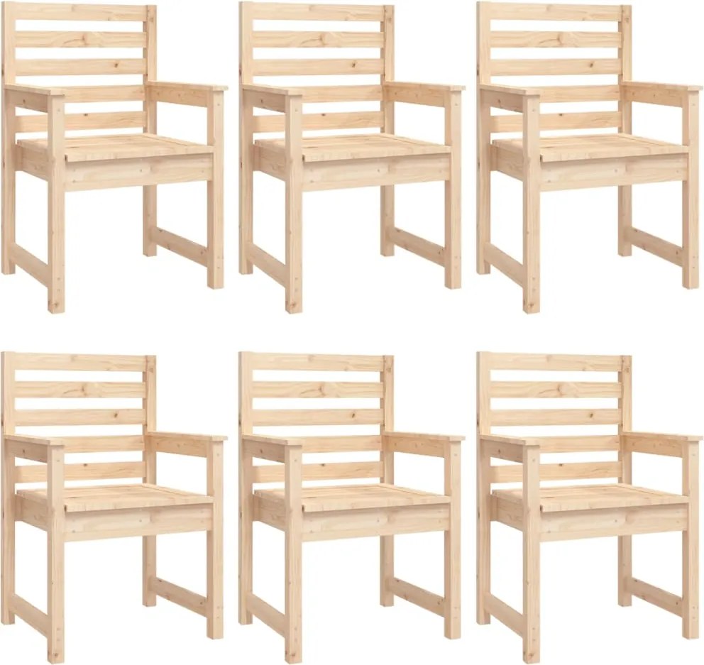 7dílný zahradní jídelní set masivní borové dřevo 3154713
