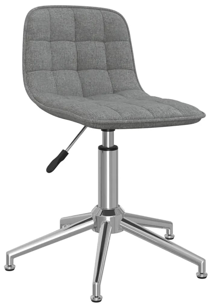 3086801 vidaXL Otočná kancelářská židle světle šedá textil