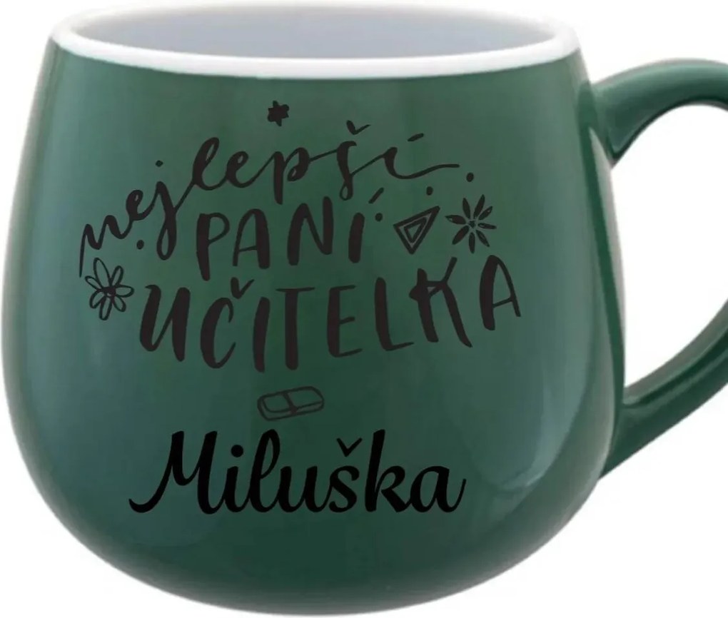 Personalizovaný keramický hrneček - NEJLEPŠÍ PANÍ UČITELKA