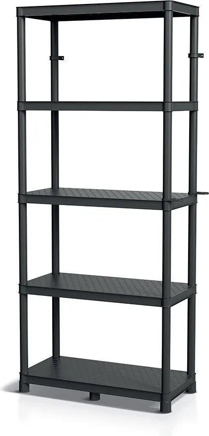 Plastový dílenský regál Stacker 74x172,5 cm černý