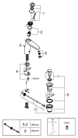 GROHE 23427000 - Umyvadlová baterie EURODISC JOY DN 15 velikost M lesklý chrom