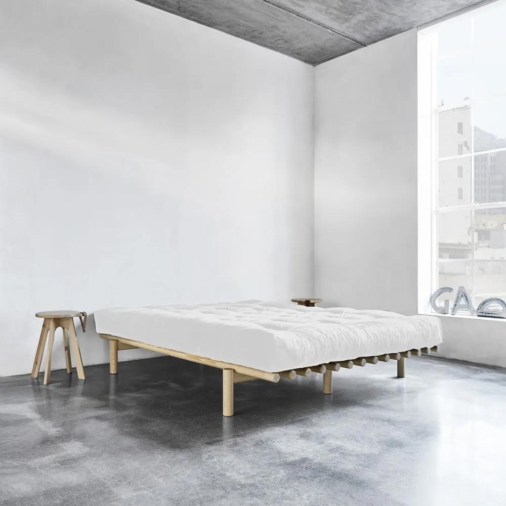 Dvoulůžková postel z borovicového dřeva Karup Design Pace Natural, 140 x 200 cm