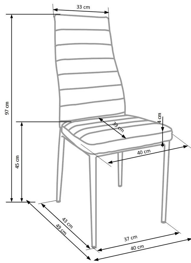 Jídelní židle Perla, béžová / stříbrná