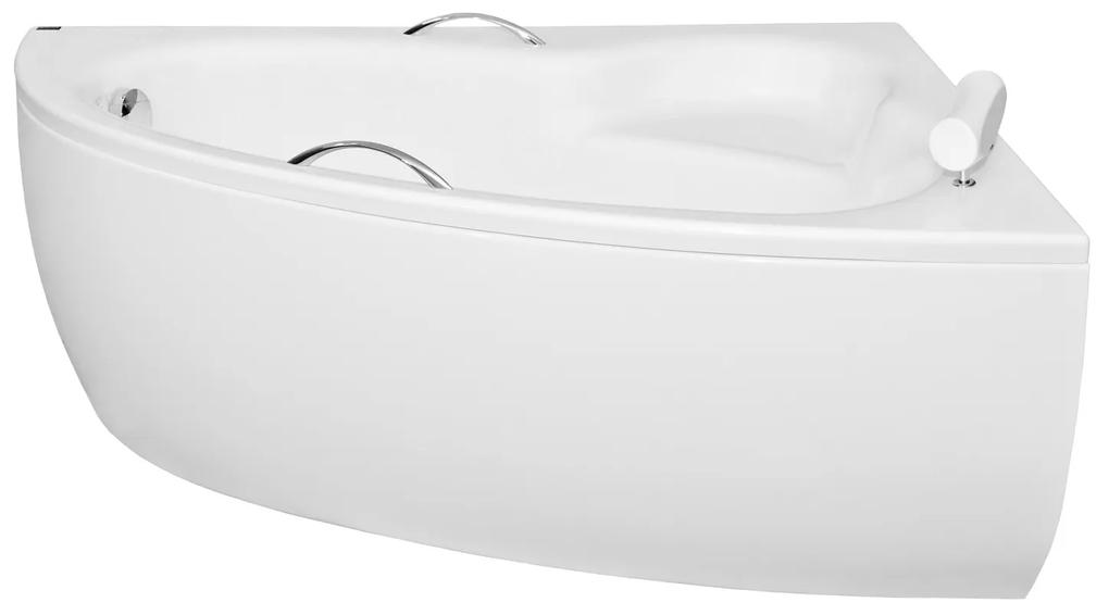 Besco Natalia Premium 150x100 akrylátová vana včetně podhlavníku a úchytů Délka vany: 150cm, Orientace: Pravá