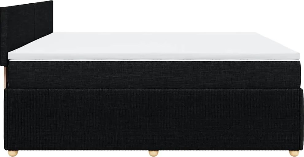 Box spring postel s matrací černá 200x200 cm textil 3289858