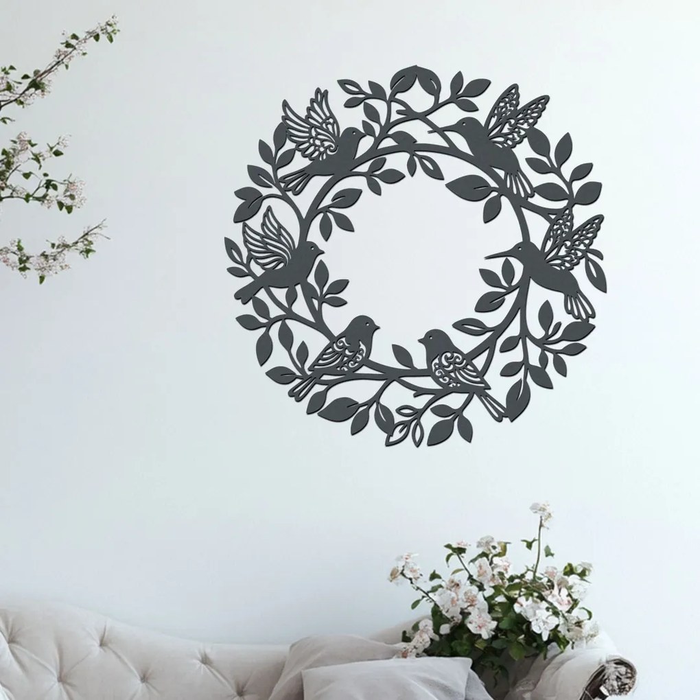 dřevo života Nástěnný věnec JARO Zvolte barvu dekoru: Javor, Zvolte rozměr Ø (cm): 50