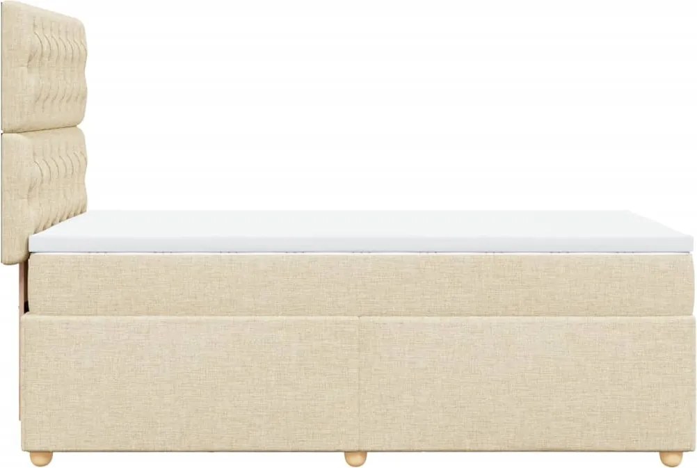 Box spring postel s matrací krémová 90x190 cm textil 3293447