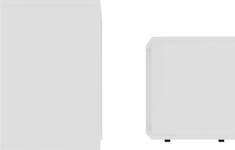vidaXL Set konferenčních stolků 48 x 30 x 45 cm dřevotříska [802885] Barva: šedá s vysokým leskem