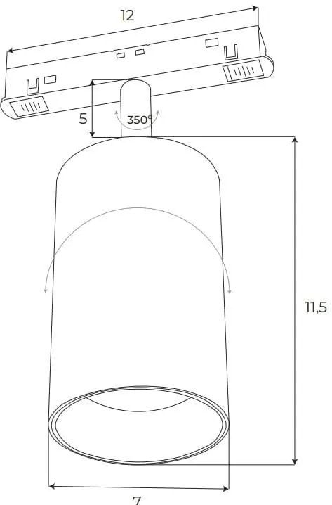 Maxlight M0010N Magnetické svítidlo, bodové, černé