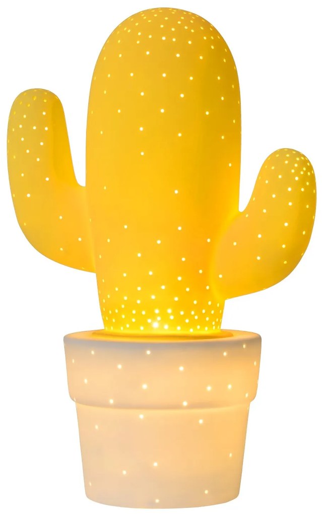 LUCIDE CACTUS Yellow stolní lampa