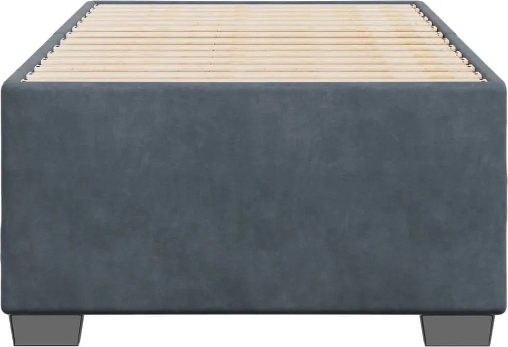 Rám postele bez matrace tmavě šedá 80 x 200 cm samet 3284596