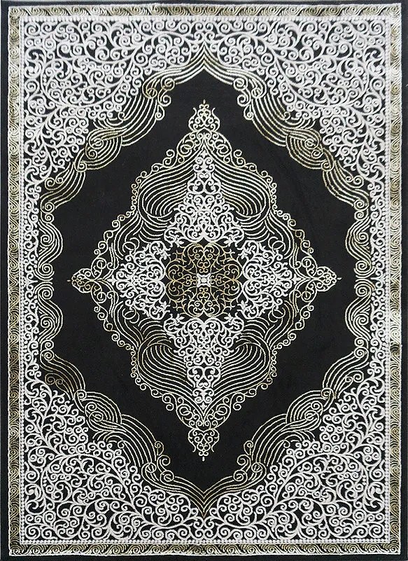 Berfin Dywany, Kusový koberec Elite 3935 Black Gold, 160x220, černá, kancelář