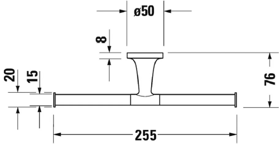 Duravit Starck T - Dvojitý držák na toaletní papír, chrom, 0099381000