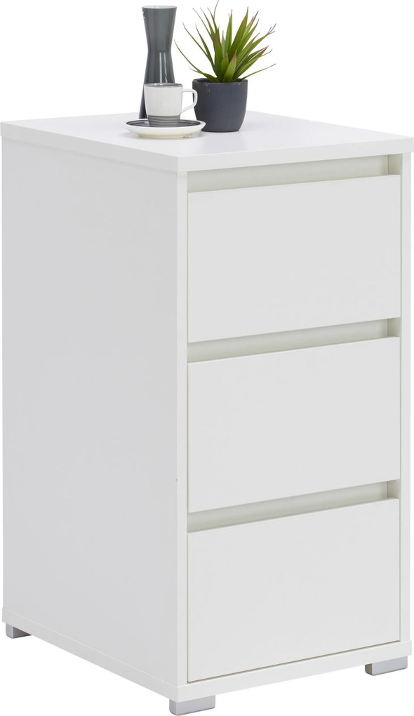 XXXLutz NOČNÍ STOLEK, bílá, 40/79/48 cm Carryhome - 000003003405
