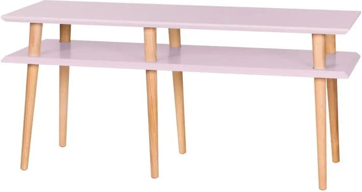 Růžový konferenční stolek Ragaba Mugo, délka 119 cm